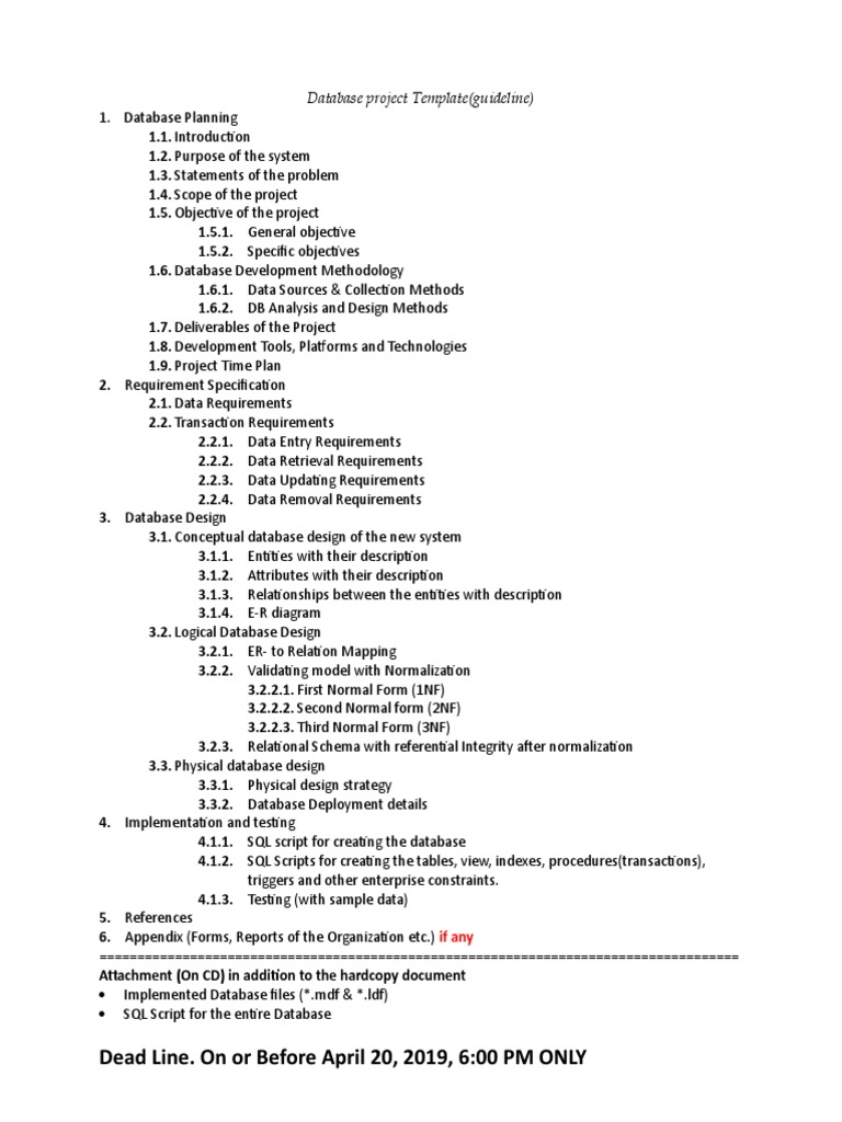 Database Project Guidelines and Overview | PDF | Computers