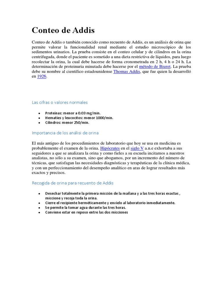 Conteo de Addis | PDF