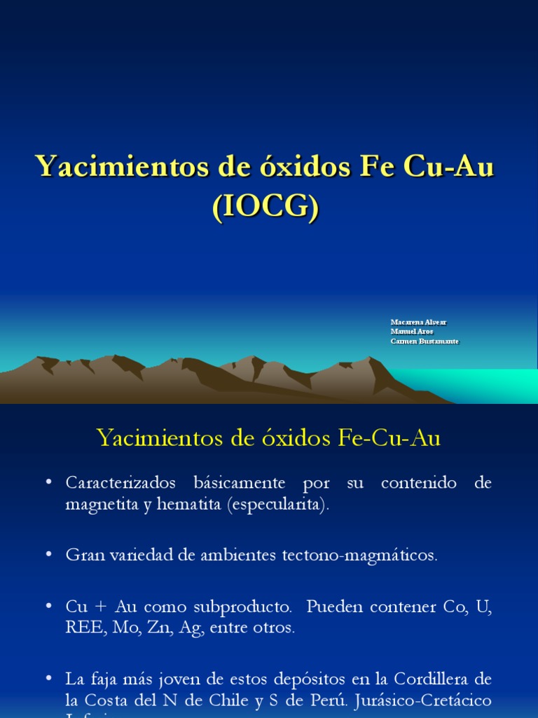 Yacimientos Iocg PDF | PDF | Cobre | Hierro