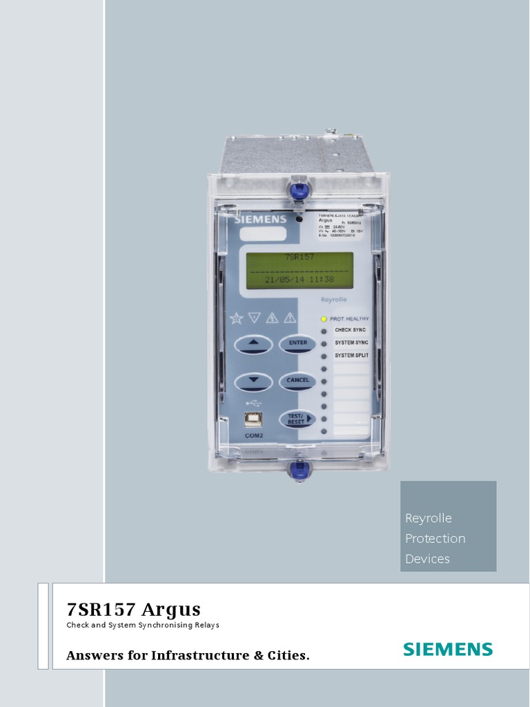 7SR157 Argus Catalogue Sheet | PDF | Relay | Usb