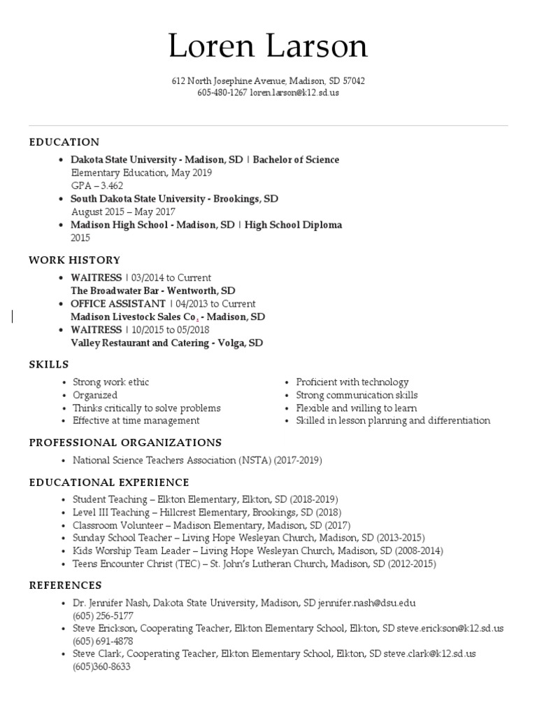 Resume - Loren Larson | PDF