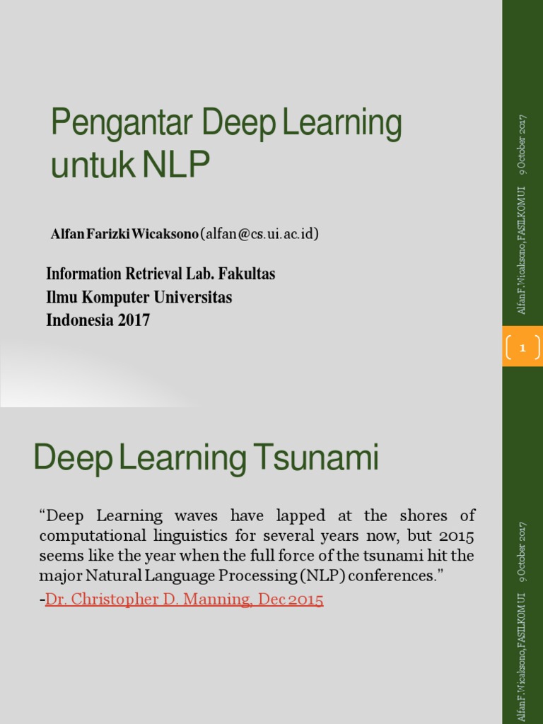 Memahami Deep Learning | PDF | Deep Learning | Artificial Neural Network Memahami Deep Learning | PDF | Deep Learning | Artificial Neural Network