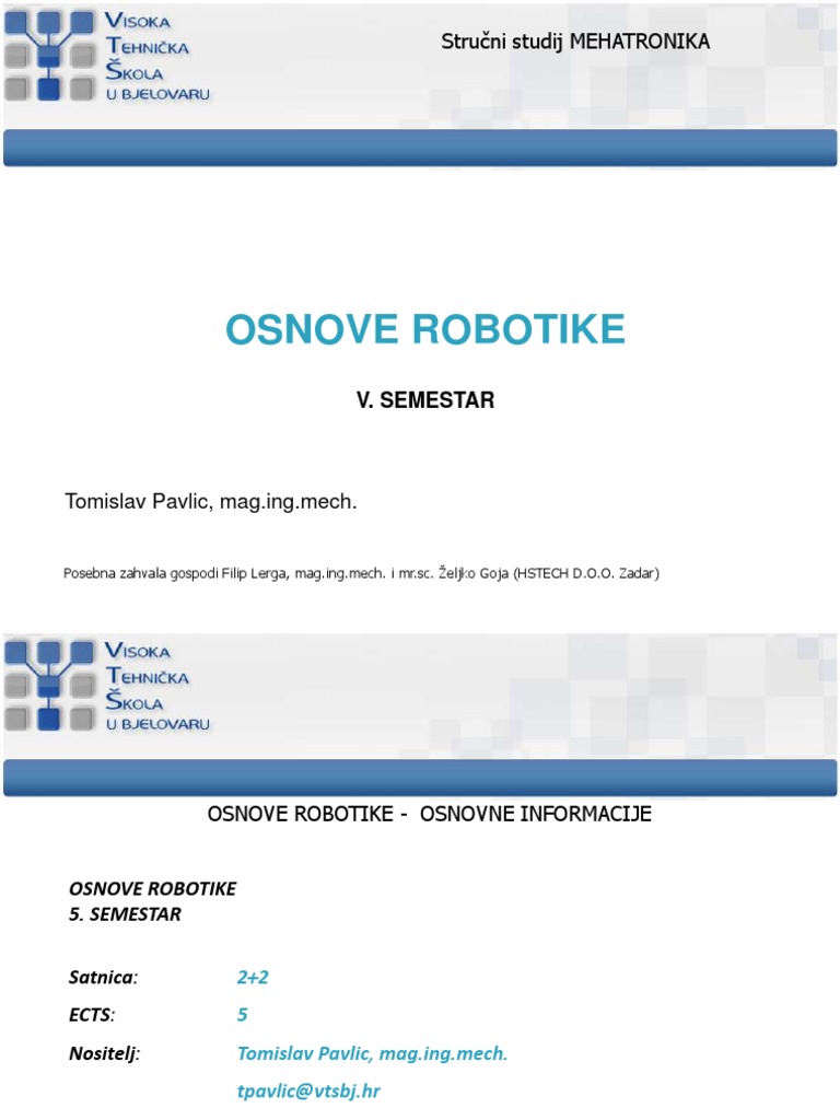 Osnove Robotike | PDF