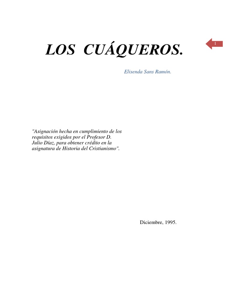 Los Cuáqueros | PDF | Cuáqueros | Iglesia Católica