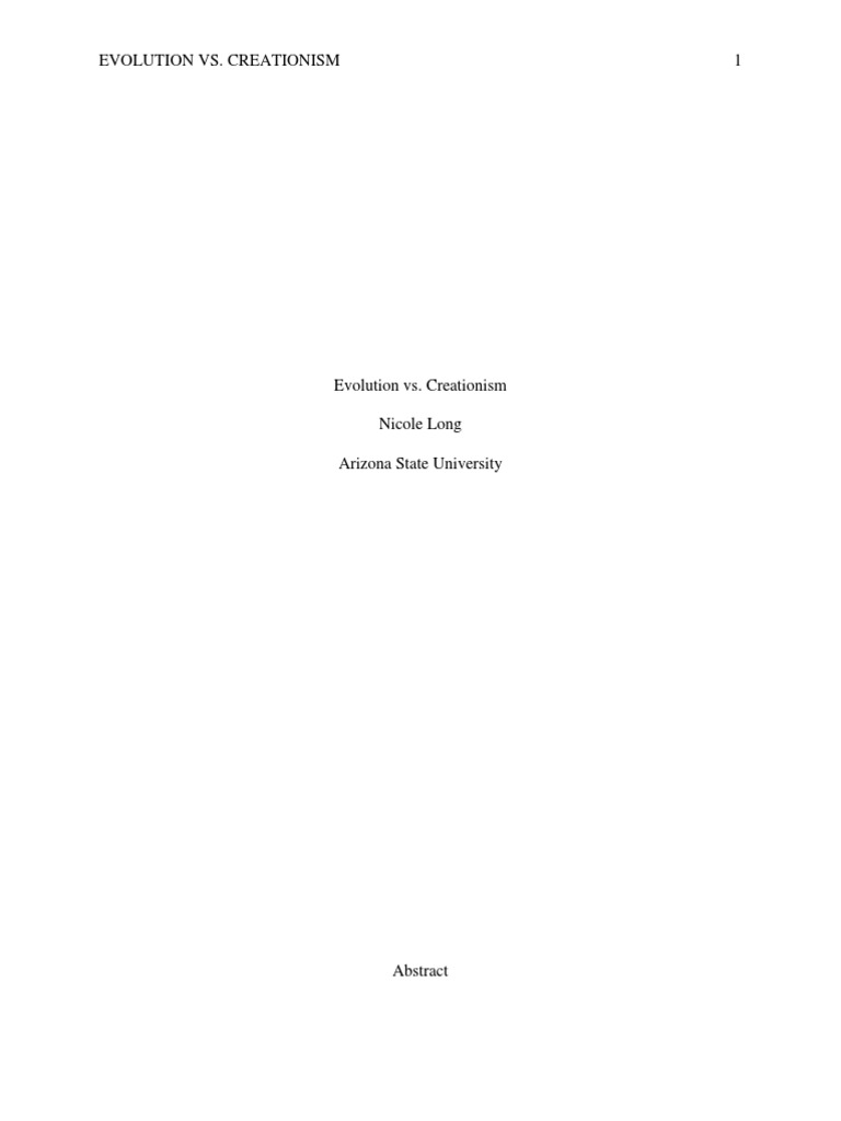 Writing Project 3 | PDF | Creationism | Evolution