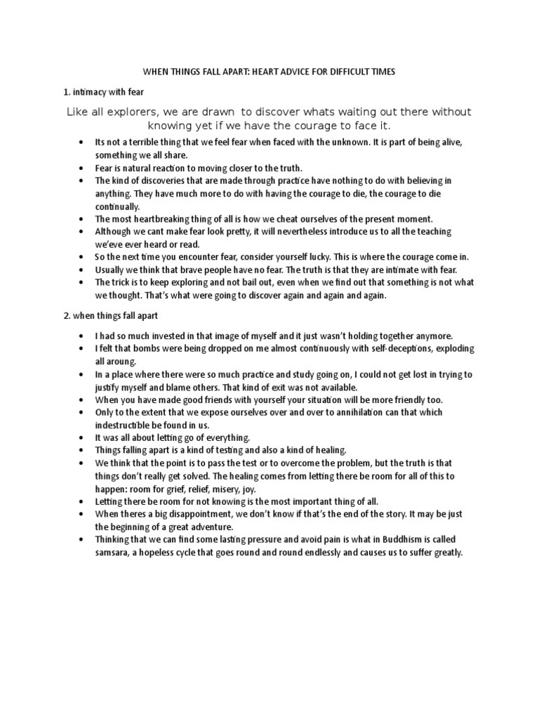When Things Fall Apart | PDF