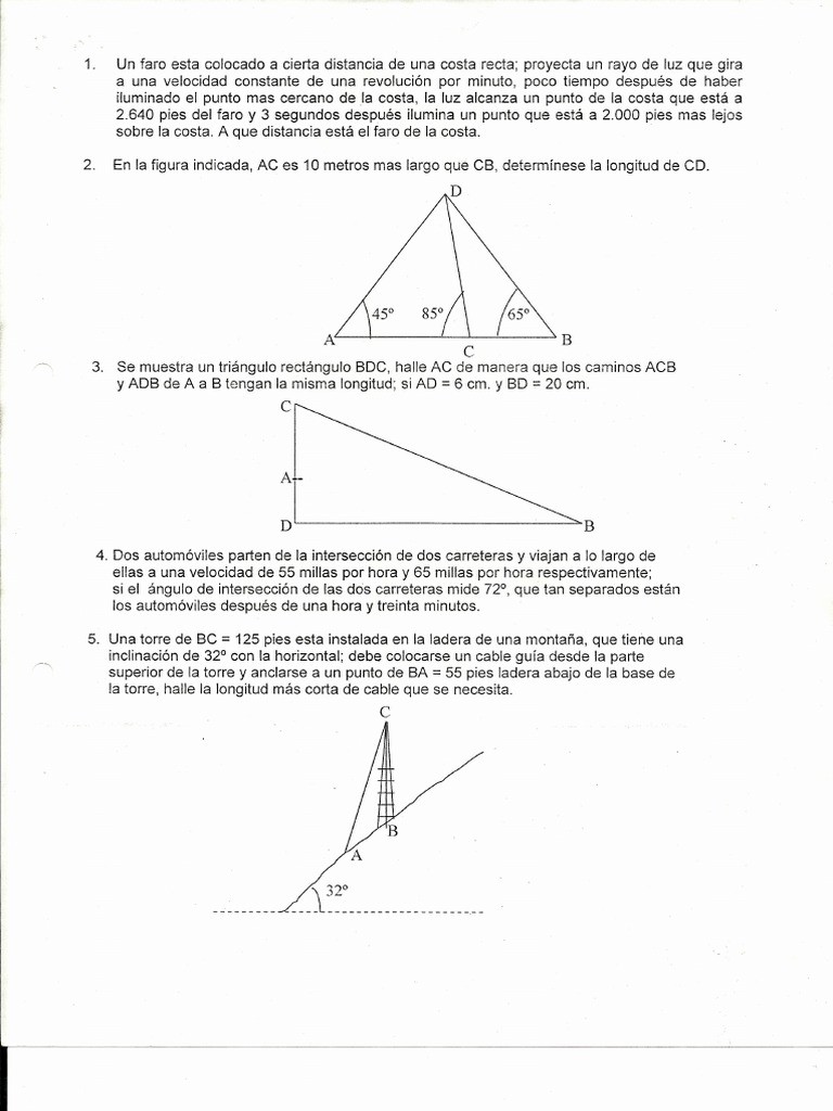 EJERCICIOS Trigo Esférica | PDF