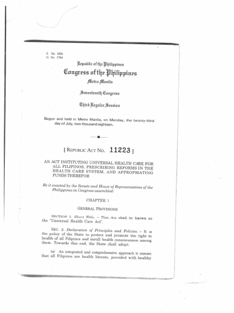 RA 11223 - Universal Health Care Law
