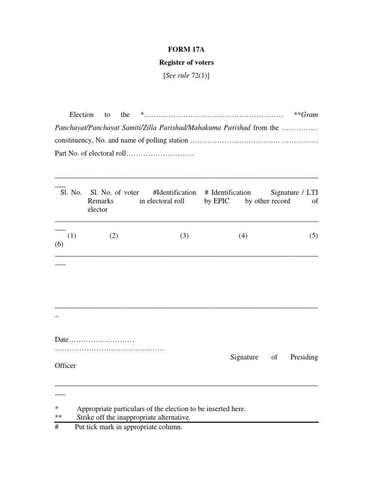 Form 17a | PDF