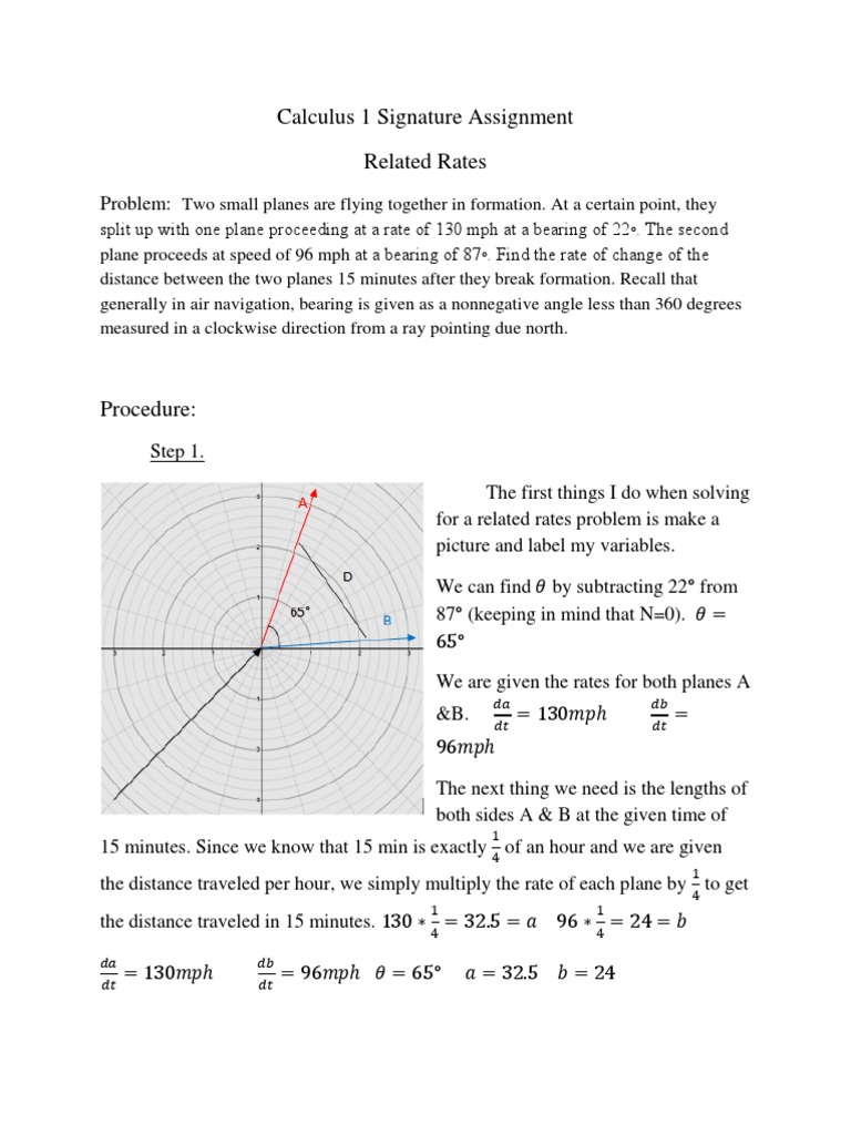 Aaa Calculus 1 Signature Assignment | PDF | Trigonometric Functions | Angle