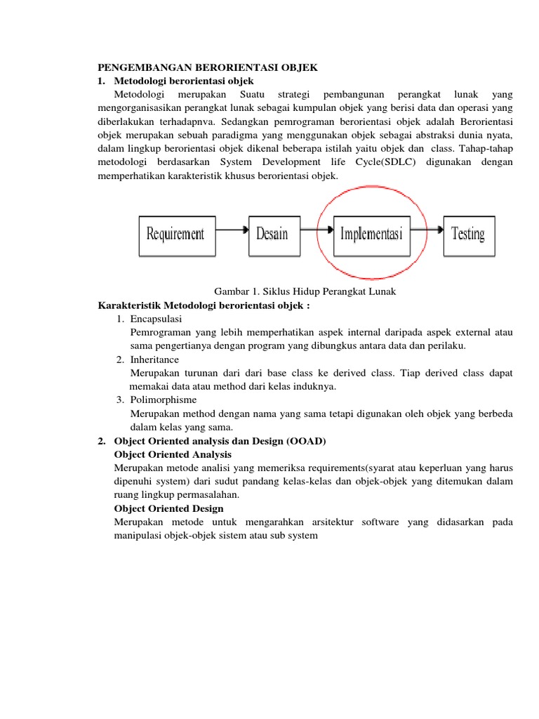 Materi 1 Pbo - Pengembangan Berorientasi Objek | PDF