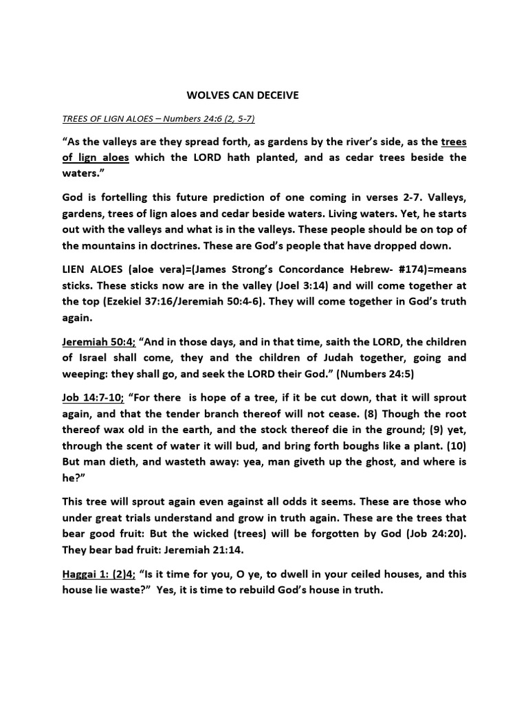 Trees of Lign Aloes | PDF