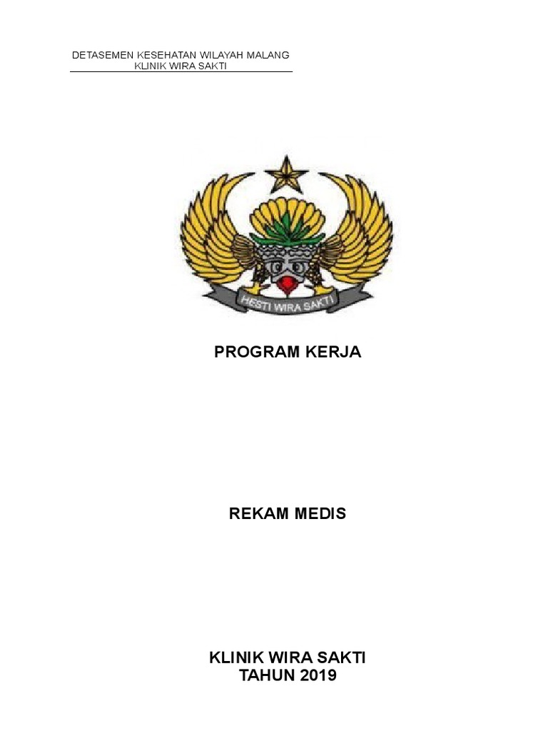 Program Kerja Rekam Medis - 2019 | PDF
