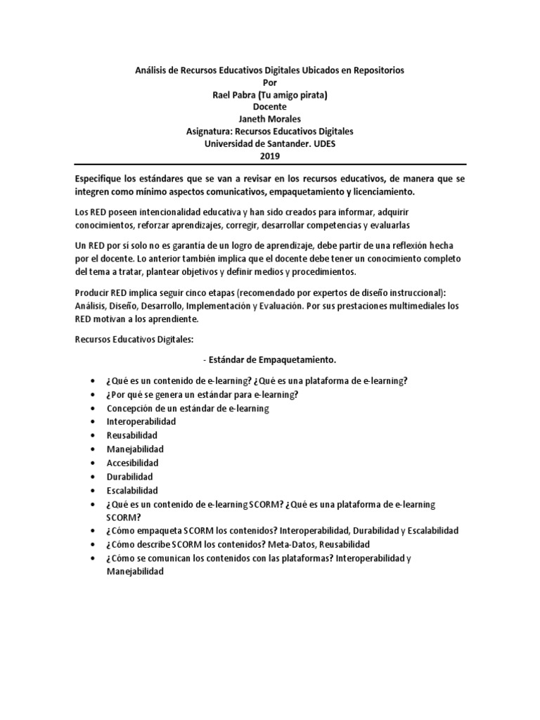 Recursos Educativos Digitales ACT3 | PDF | Creative Commons | Informática