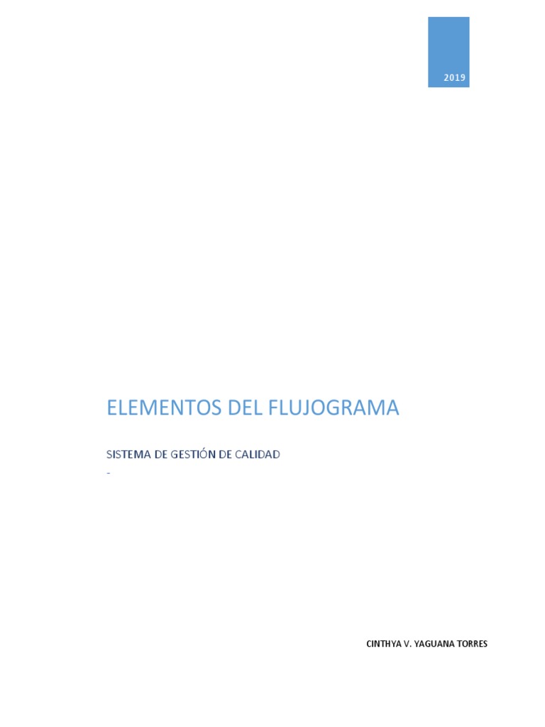 Elementos de un flujograma para sistemas de gestión de calidad | PDF ...