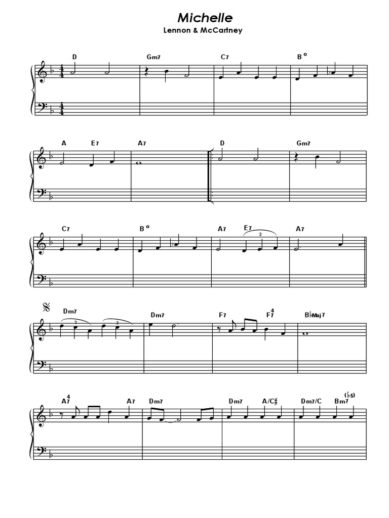 Michelle - Score | PDF | Ringo Starr | Famille de Ringo Starr