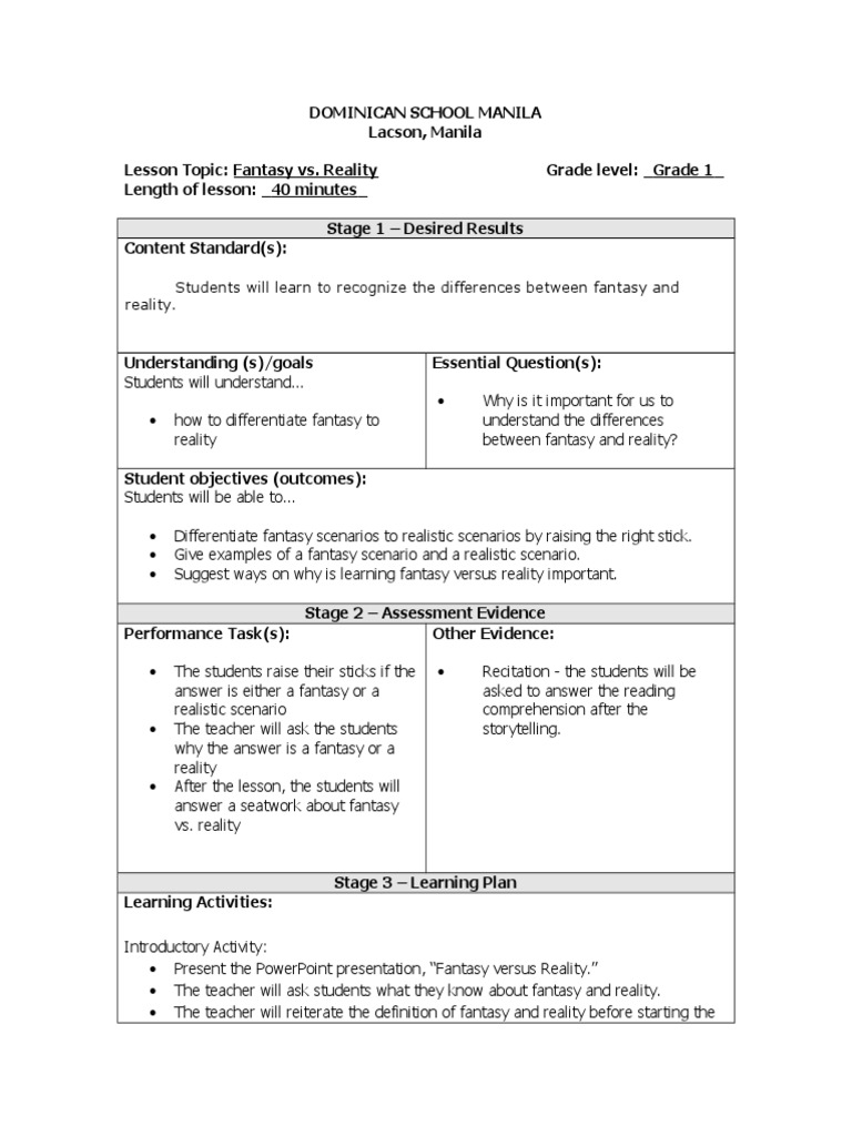 Fantasy vs. Reality LP | Reading Comprehension | Educational Psychology
