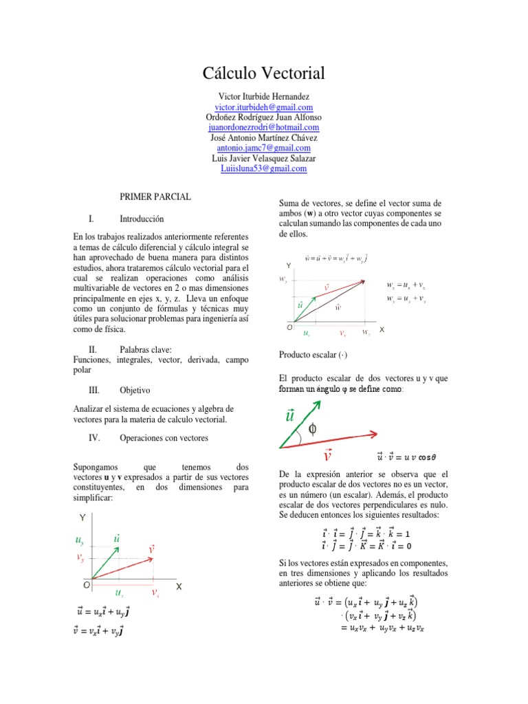Cálculo Vectorial (Completo) | PDF | Espacio vectorial | Línea (geometría)