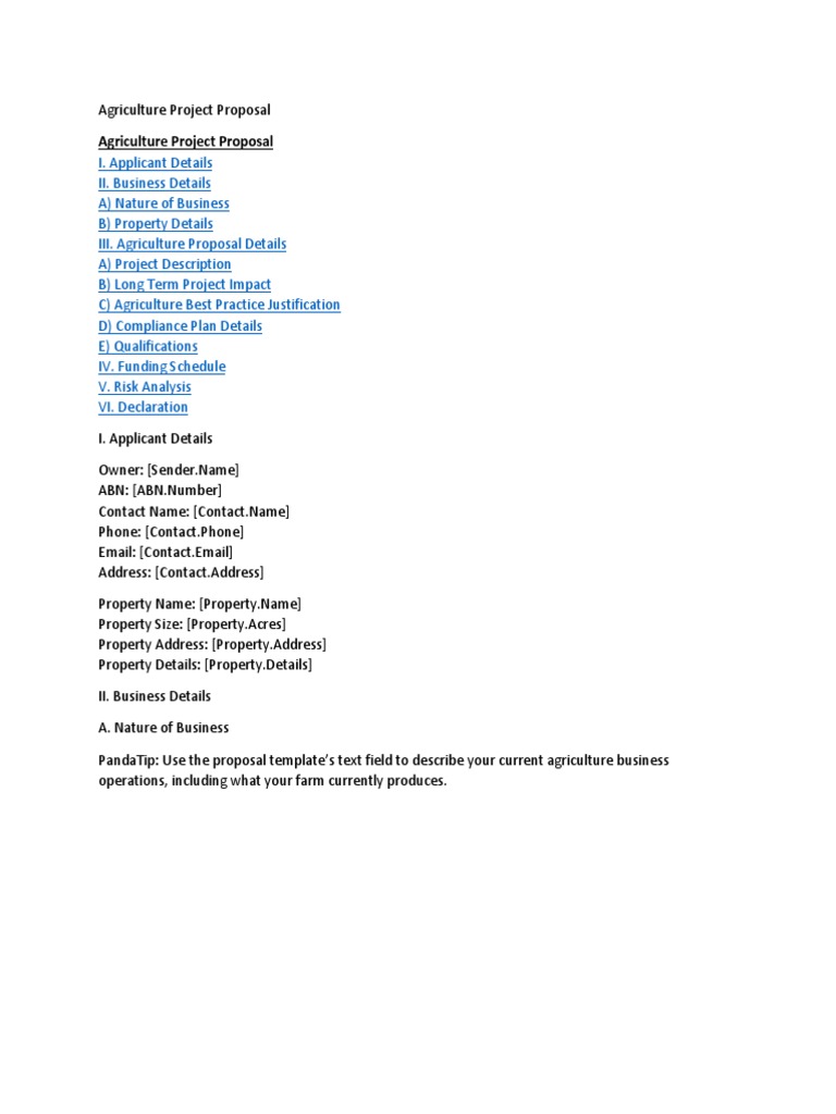 Agriculture Project Proposal | PDF | Risk Management | Regulatory ...