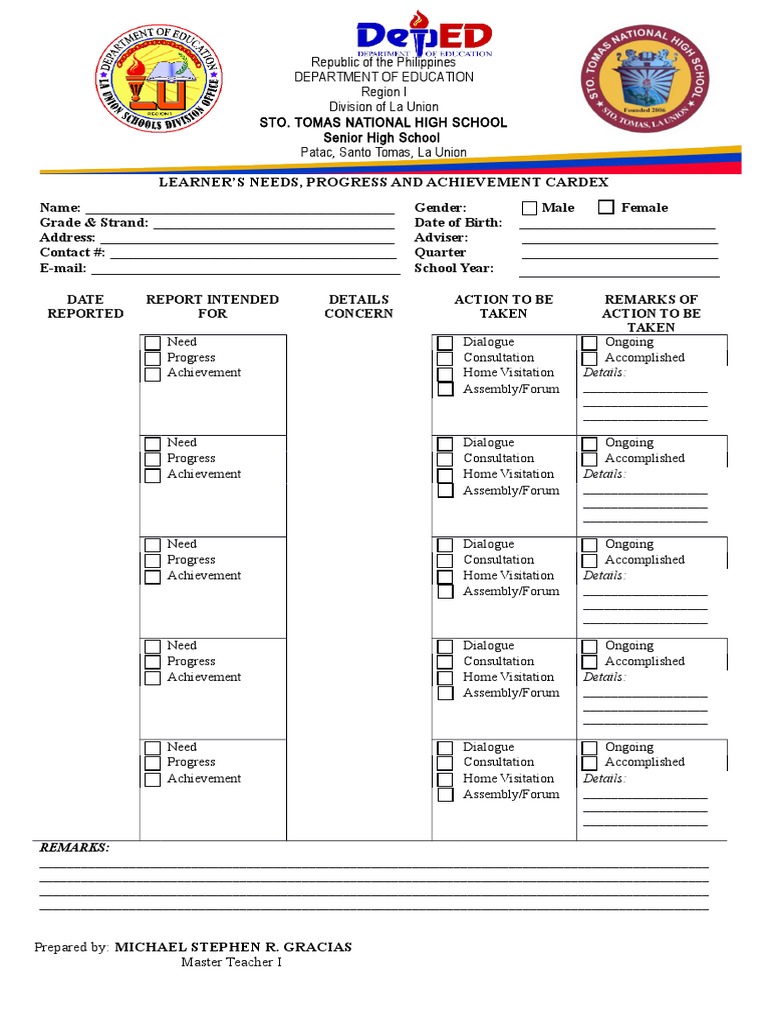 CARDEX | PDF | Behavior Modification | Learning