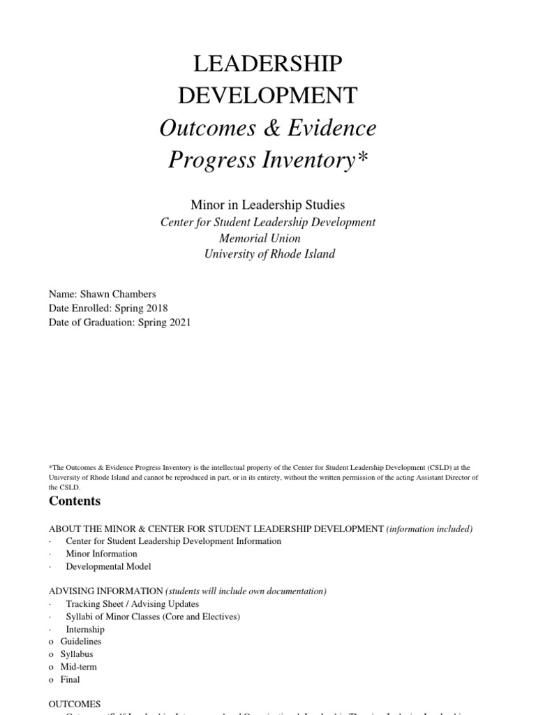 Leadership Outcomes | PDF | Servant Leadership | Leadership