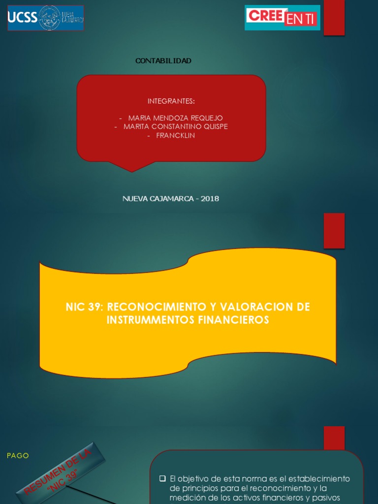 Nic 39 | PDF | Compartir (Finanzas) | Amortización (Negocio)