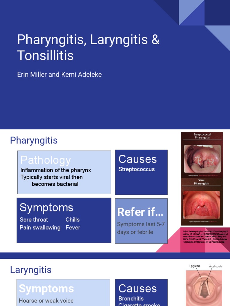 Pharyngitis Laryngitis Tonsillitis | PDF | Epidemiology | Immunology