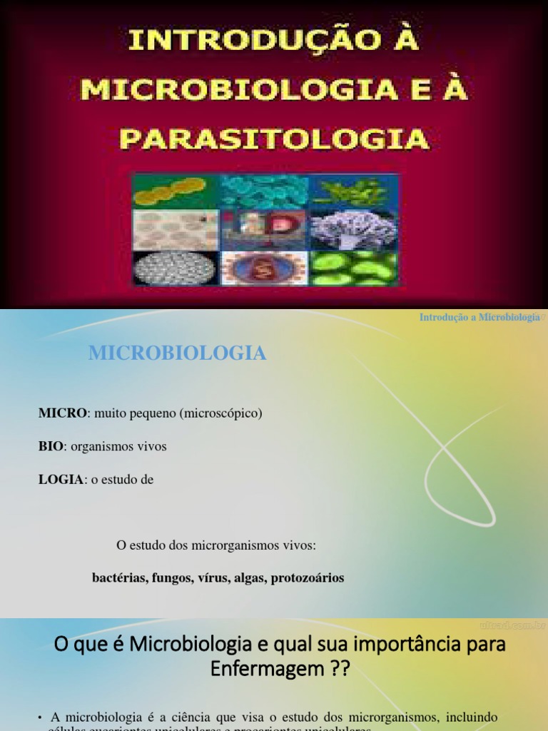 Introdução A Microbiologia e Bacteriologia | PDF | Parasitismo | Bactérias