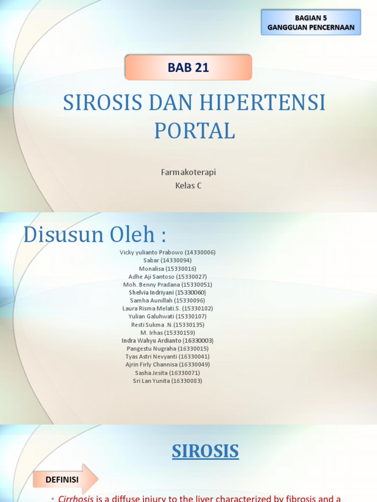 BAB 21 - PPT Farmakoterapi Kelompok | PDF | Sirosis | Hepatitis