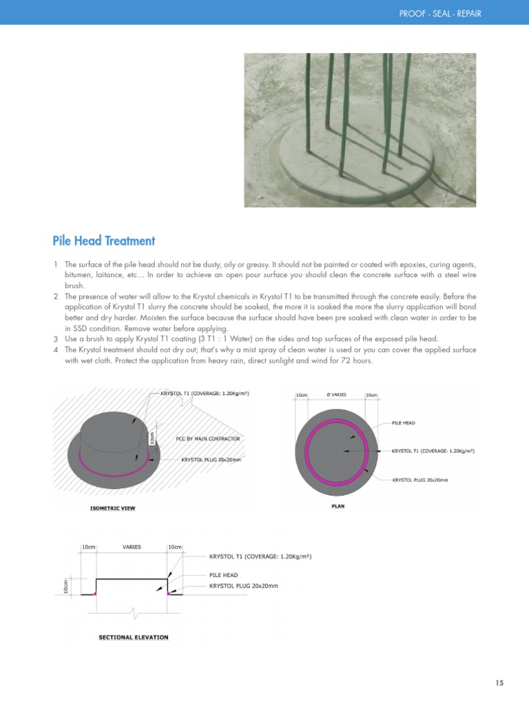 Pile Head Treatment PDF | PDF