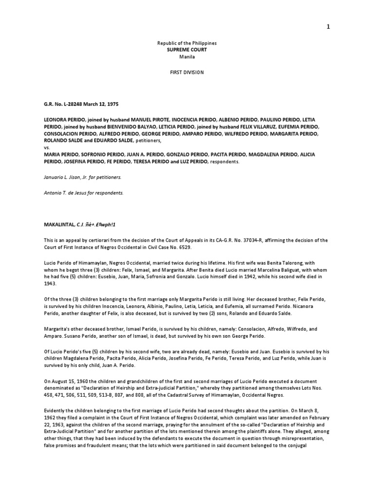 Perido vs. Perido | PDF | Appellate Court | Marriage