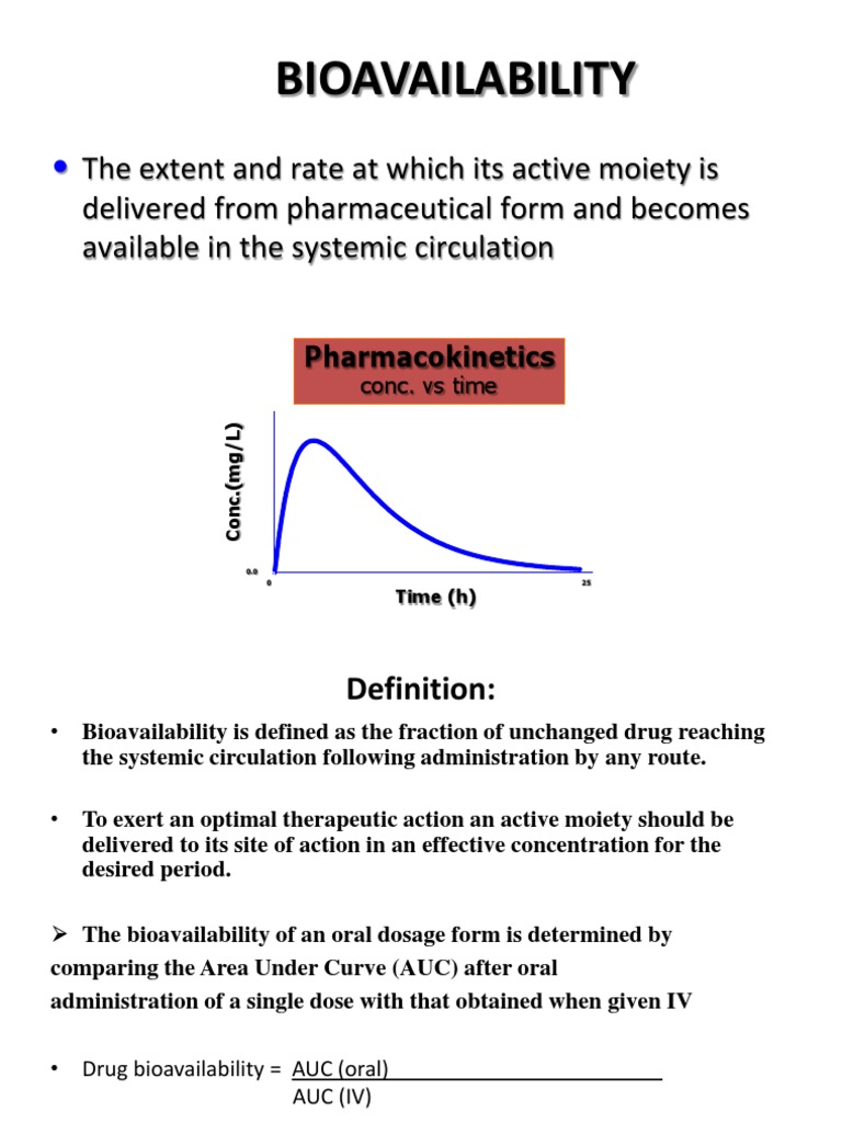 Bioavailability | PDF | Bioavailability | Pharmacology