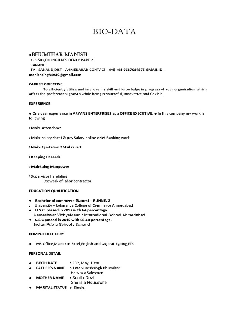 Manish Resume | PDF