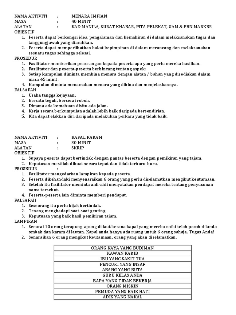 Modul Latihan Dalam Kumpulan | PDF