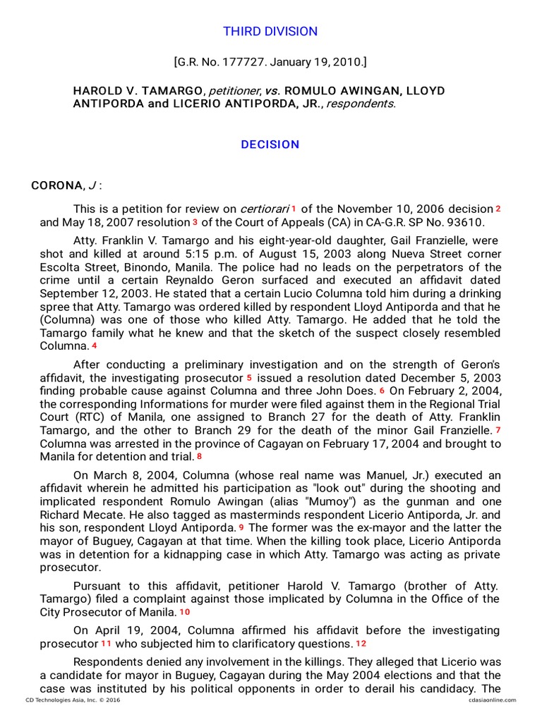 CA upholds dismissal of murder case based on recanted confession | PDF ...