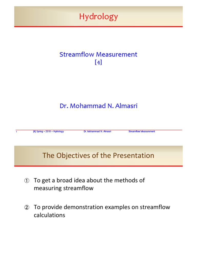 Streamflow Measurement | PDF | Hydrology | Transparent Materials
