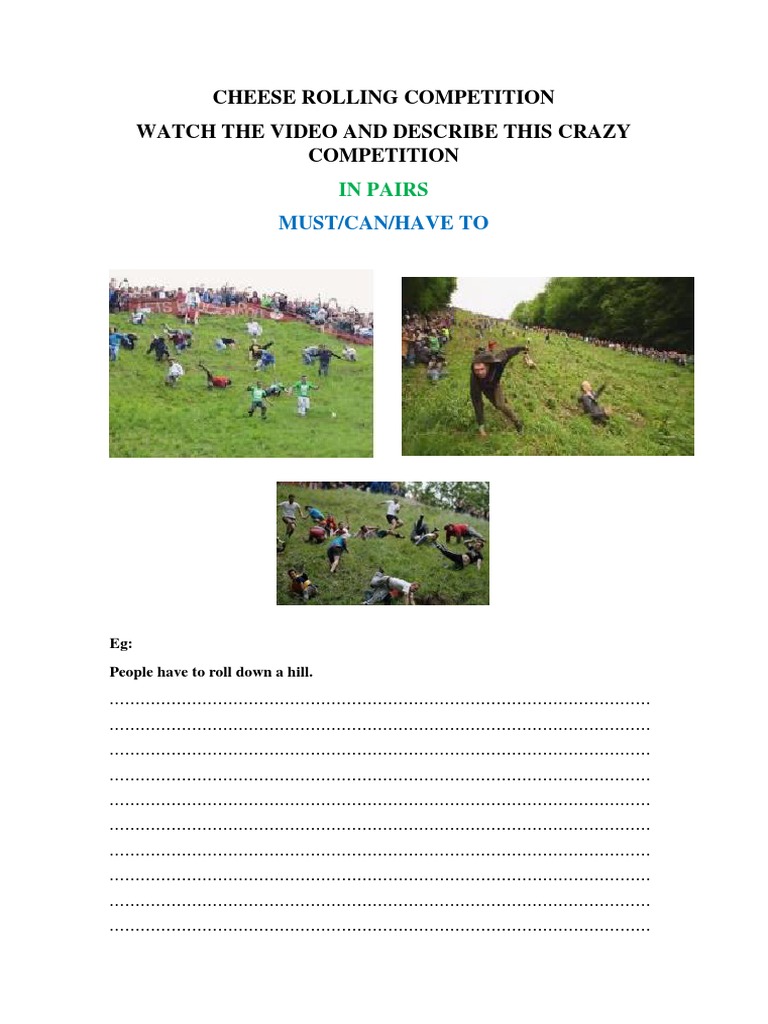 Cheese Rolling Competition Watch The Video and Describe This Crazy ...