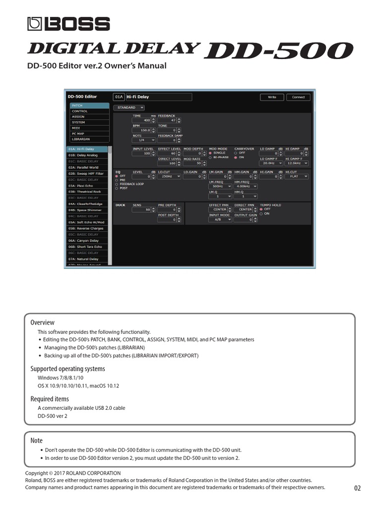 DD-500 Editor Ver.2 Owner's Manual | PDF | J Query | Double Click