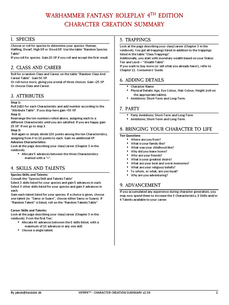 4e Character Generation v2.04 | PDF | Brown | Blue