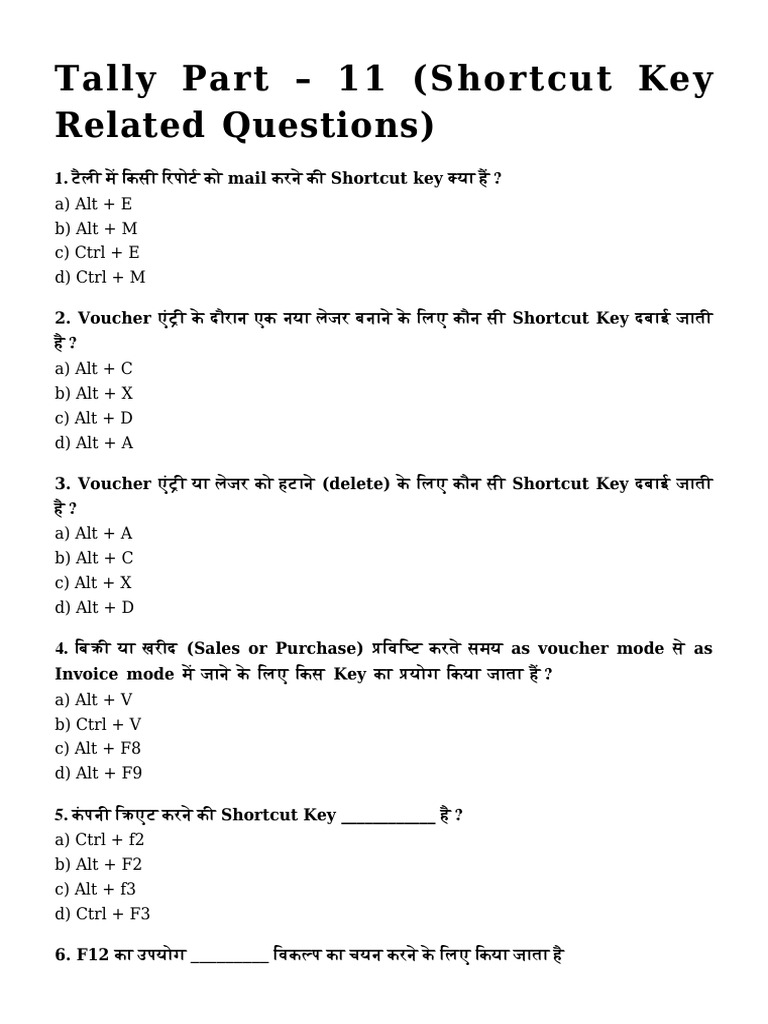 Short Cut Key PDF | PDF
