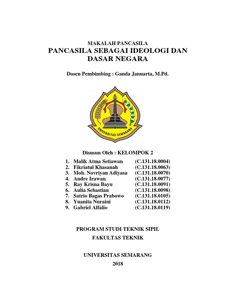 Makalah Pancasila SBG Ideologi & Dasar Negara | PDF Makalah Pancasila SBG Ideologi & Dasar Negara | PDF