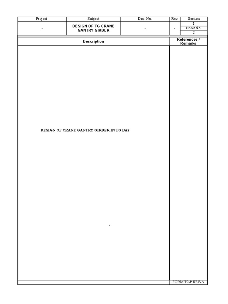 Crane Girder Design | PDF | Bending | Crane (Machine)