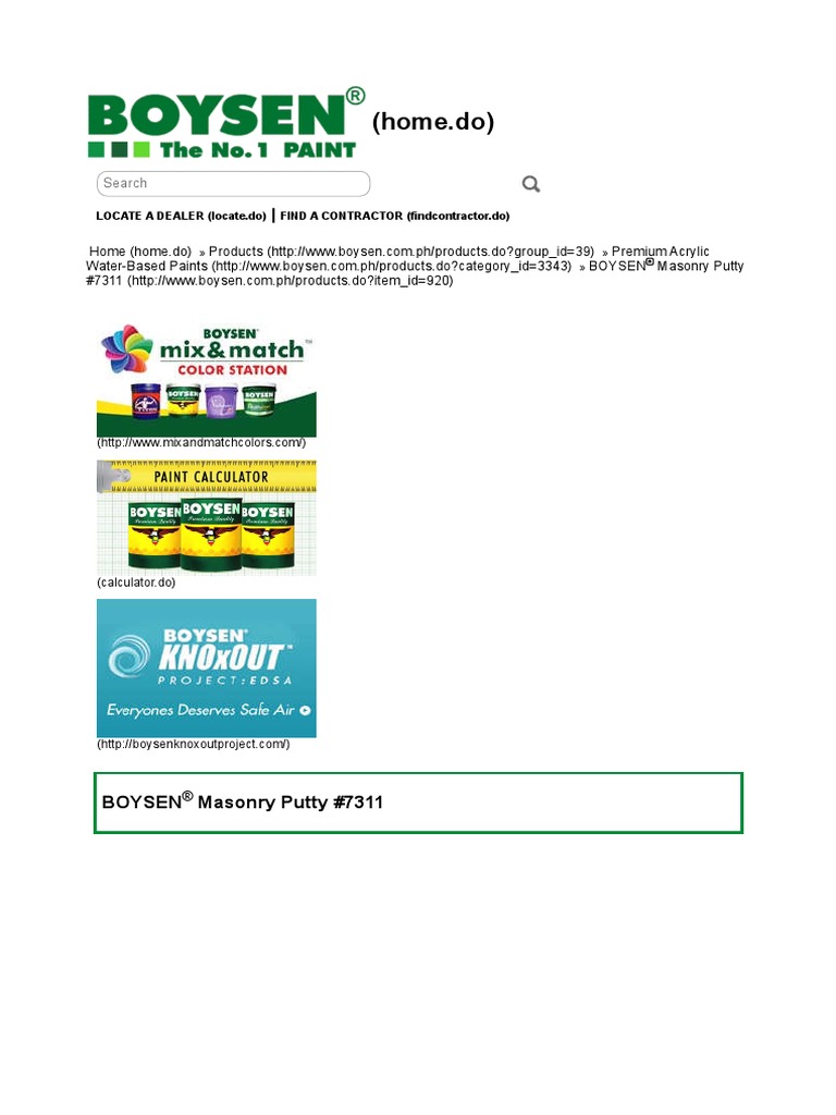 Pacific Paint (Boysen) Philippines, Inc., - Premium Acrylic Wat | PDF ...
