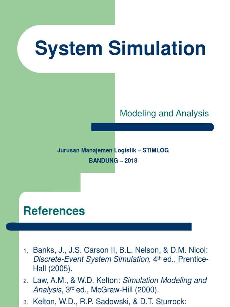 System Simulation: Modeling and Analysis | PDF | Computer Simulation ...