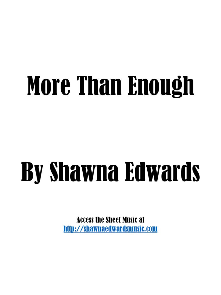 More Than Enough | PDF