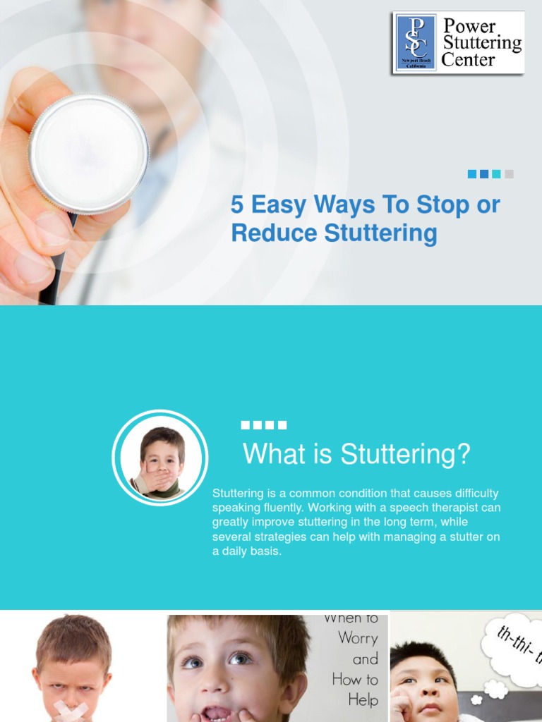 5 Easy Ways To Stop or Reduce Stuttering | PDF | Stuttering ...