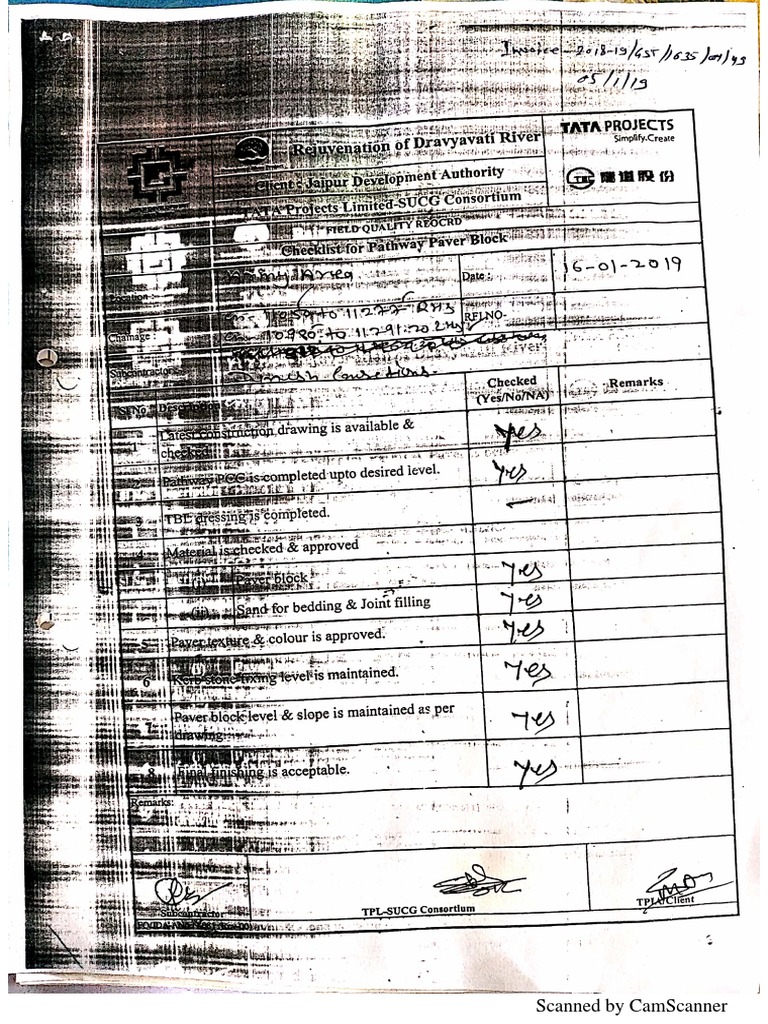 Paver Block Checklist | PDF