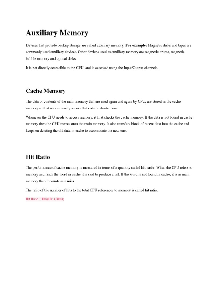 Intro To Memory | PDF