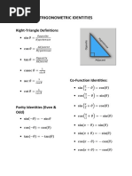 Trigonometric Formulas Class 12 | PDF