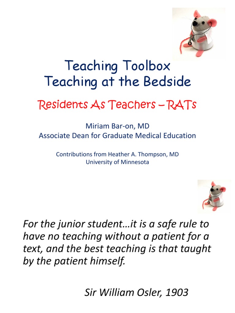 Teaching Toolbox Bedside | PDF | Patient | Learning